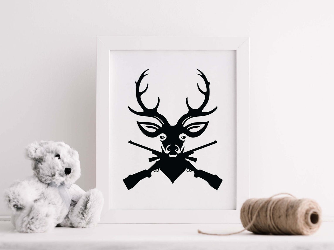 Deer Svg Deer Hunting Svg Rifle Svg US Deer Head Svg Deer - Etsy