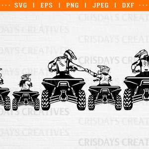 Atv Family Svg, Atv Svg, Father and Kids Svg, Family Svg, Family Atv ...
