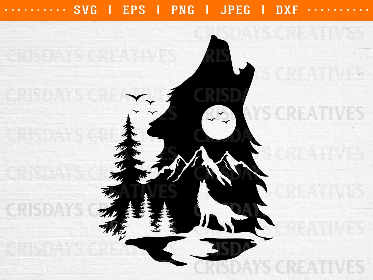 Howling Wolf Svg Howling Wolf Ornament Svg Howling Wolf Png - Etsy