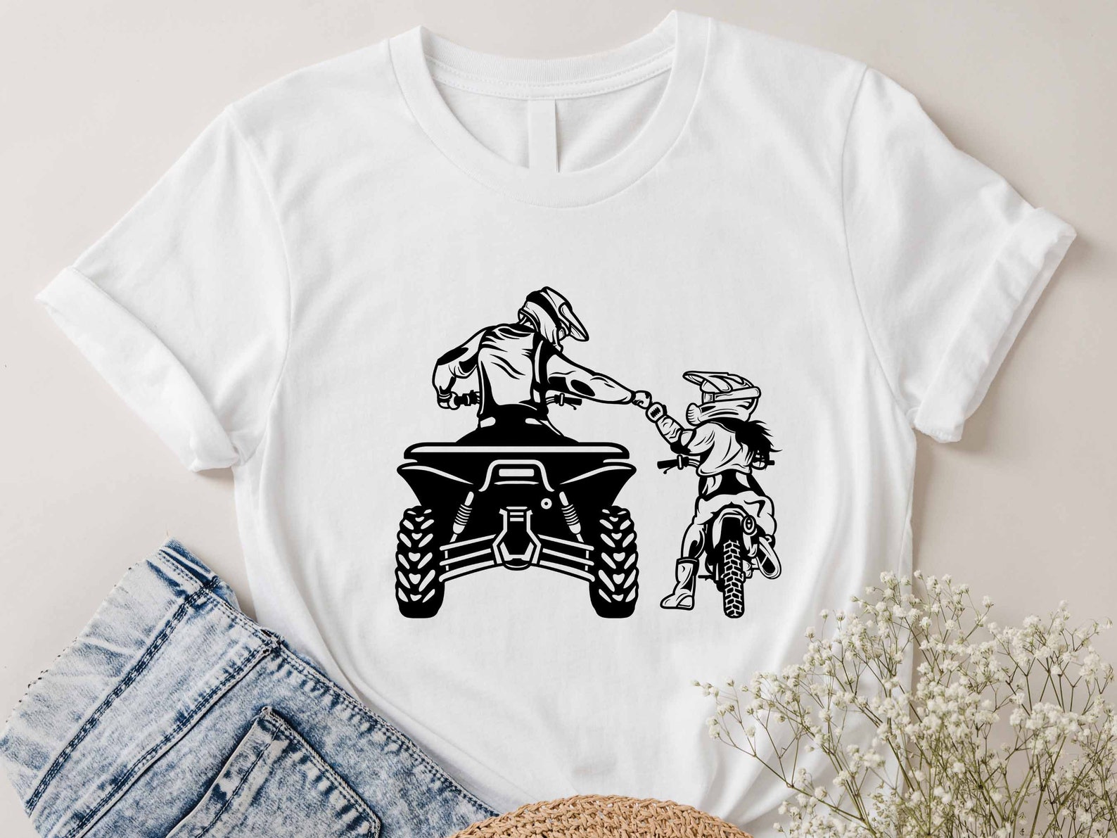 Dad Atv's Svg ATV Svg Father and Daughter Svg Dadlife - Etsy