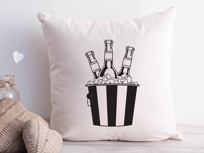 Beer Bucket SVG, Cold Beer Clipart, Party and Drinking Cut File, Beer ...