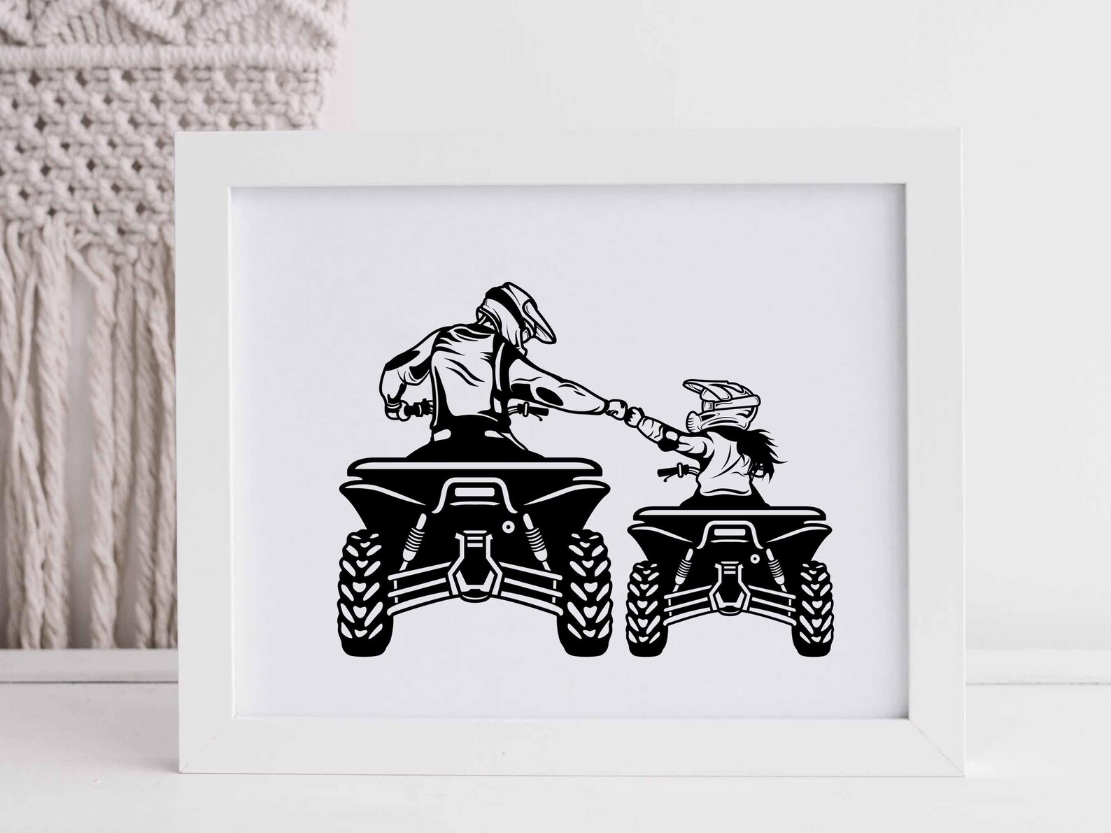 Father and Daughter ATV Svg| ATV Svg| Father and Daughter Svg| Dadlife ...
