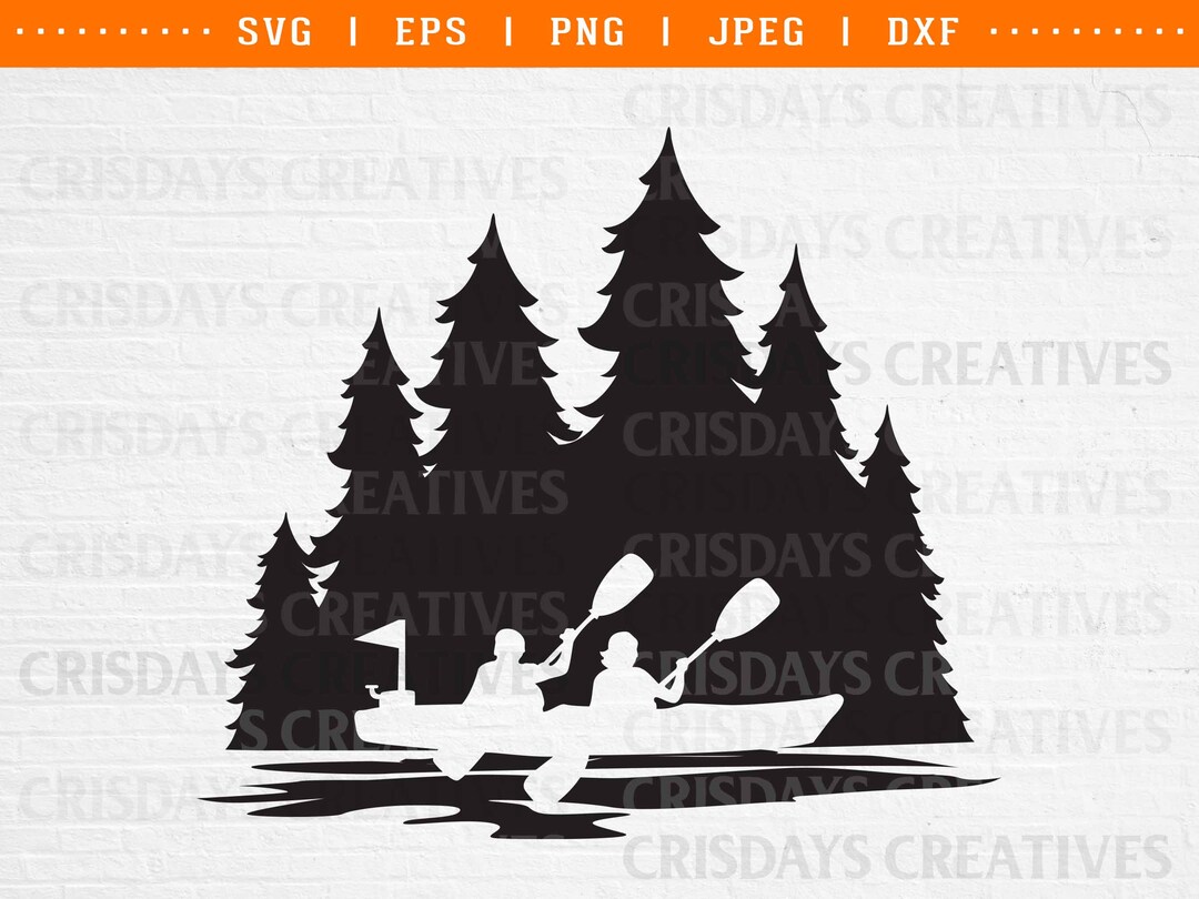 Couple Canoeing Svg, Canoe Svg, Canoeing Svg, Canoe Paddle Svg, Tandem ...