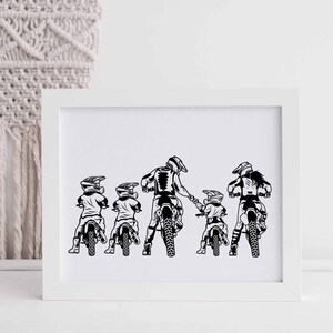 Family Motocross Svg| Motocrosser Family Svg| Father, Sons, Mom ...