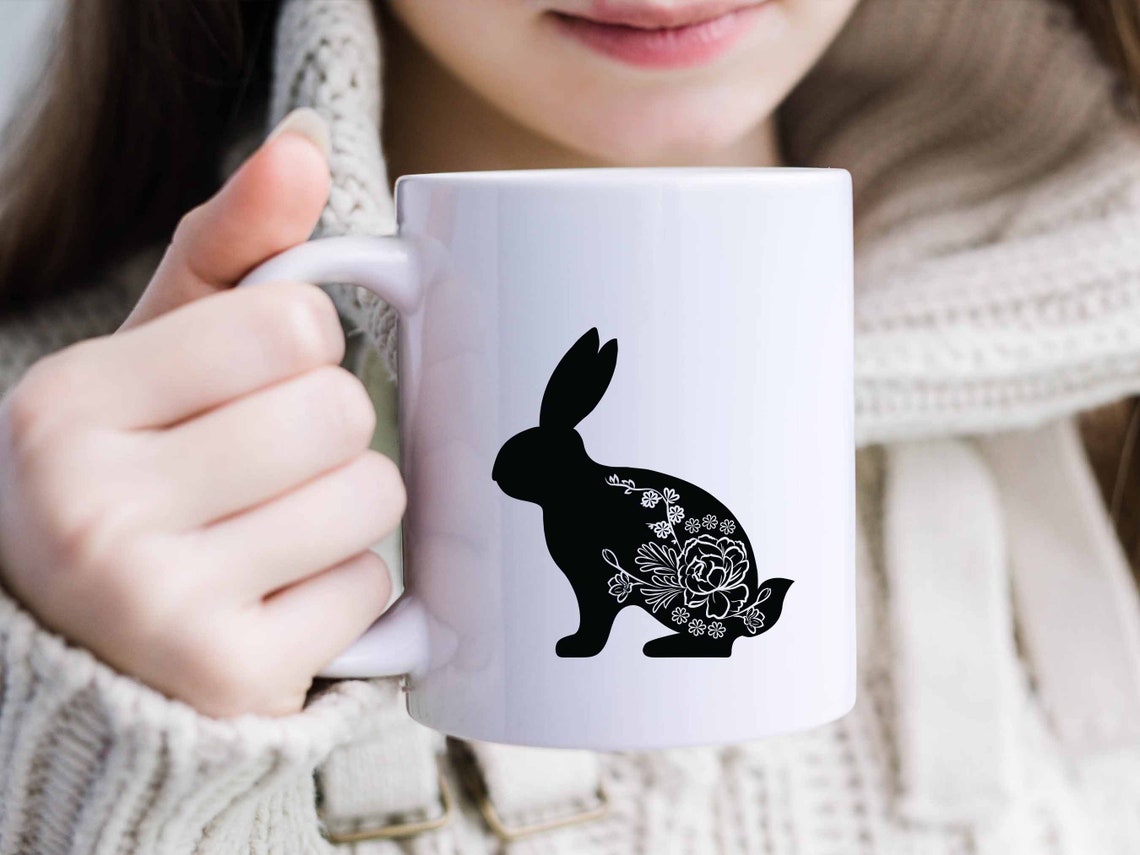 Bunny Svg Floral Bunny Svg Cute Bunny Svg Design Bunny Room - Etsy