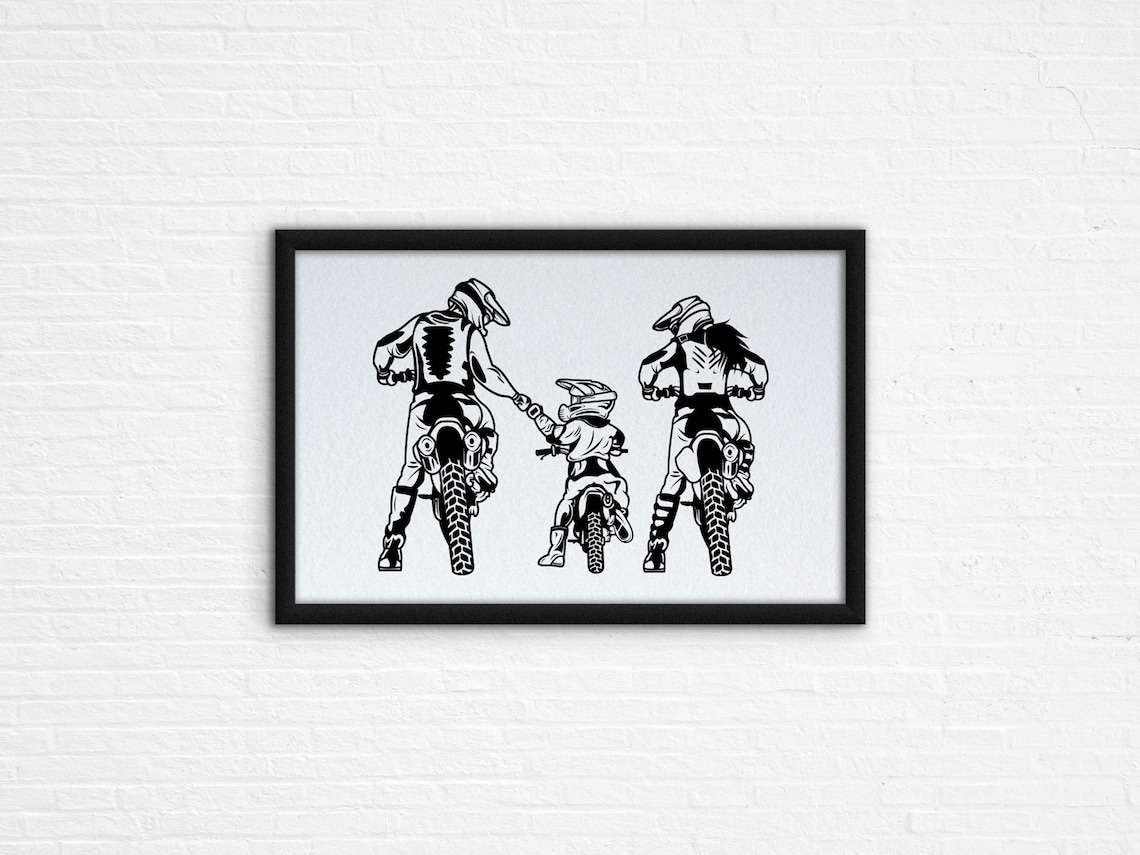Family Motocross Svg| Motocross Svg| Father, Kid, Mom Motocross Svg ...