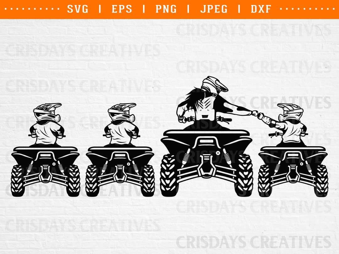 Mom and Three Boys ATV SVG: Mothers Day Four Wheeler Design (digital ...