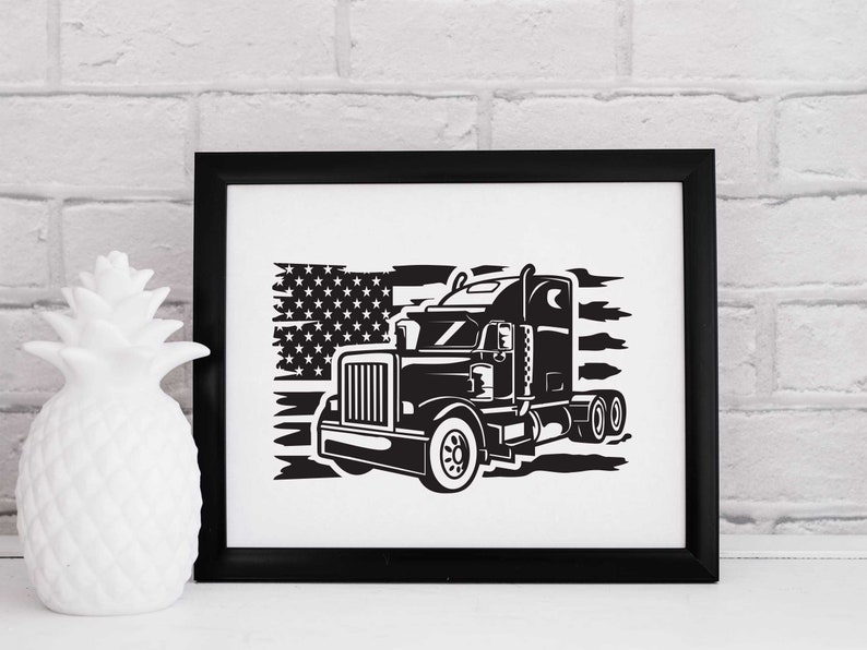 US Truck Svg Truck Shirt Semi Truck Vector Truck Flag Svg - Etsy