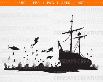 Scuba Dive SVG Compass Scuba Diving Svg Scuba Diver Svg - Etsy