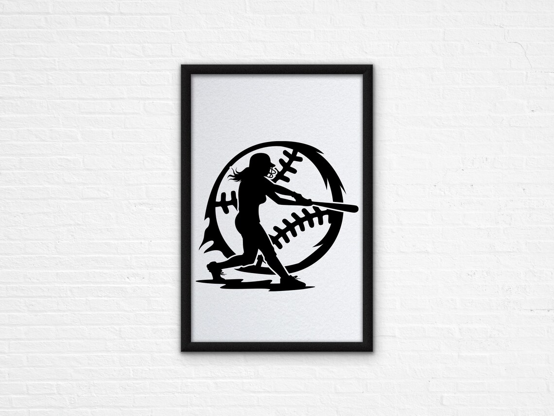 Flaming Softball Player Svg| Softball Love Svg| for Her Softball Svg ...