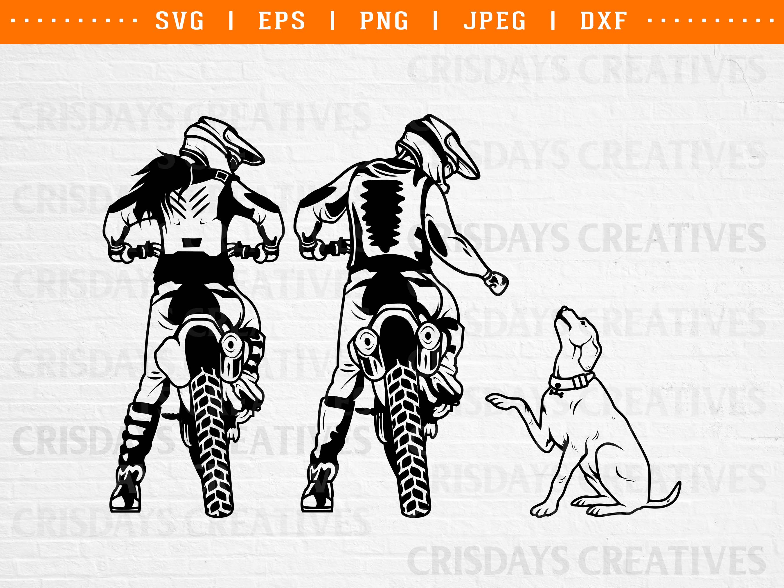 Moto Crosser and Dog Svg motocross Rider Svg Motocross SVG - Etsy