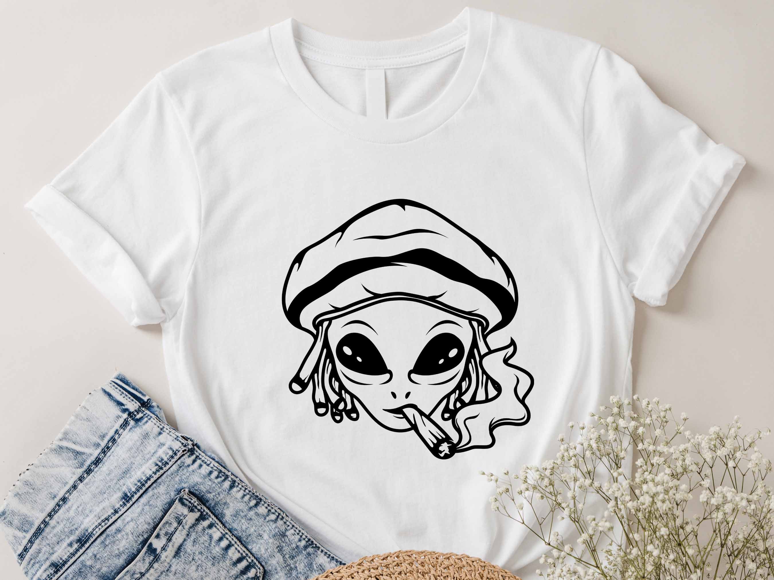 Alien Weed Svg Canabis Shirt Svg Alien Smoking Weed Svg - Etsy