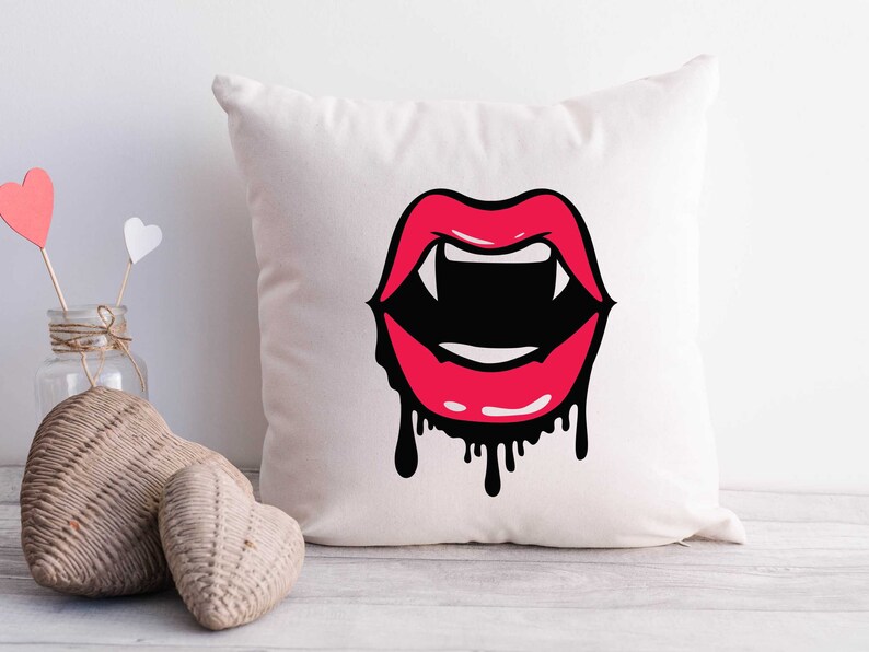Vampire Lips Svg, Vampire Svg, Vampire Biting Lips Svg, Biting Lips Svg ...