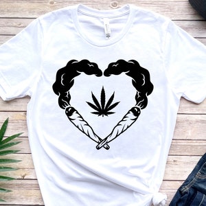 Love Cannabis Svg Weed Svg Cannabis Svg Heart Smoke Svg | Etsy