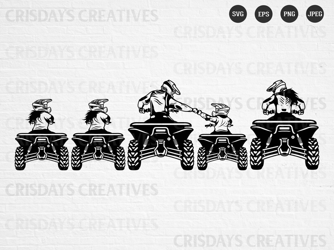 Family ATV Svg| ATV Svg| Father, Kids, Mom ATV Svg| Dadlife Kidlife ...