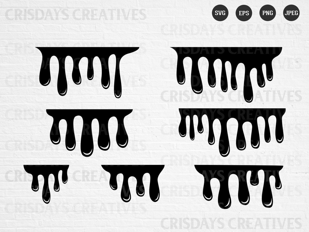 Drips Svg, Dripping Svg, Melt Svg, Melting Svg Paint Drips Svg, Drip ...