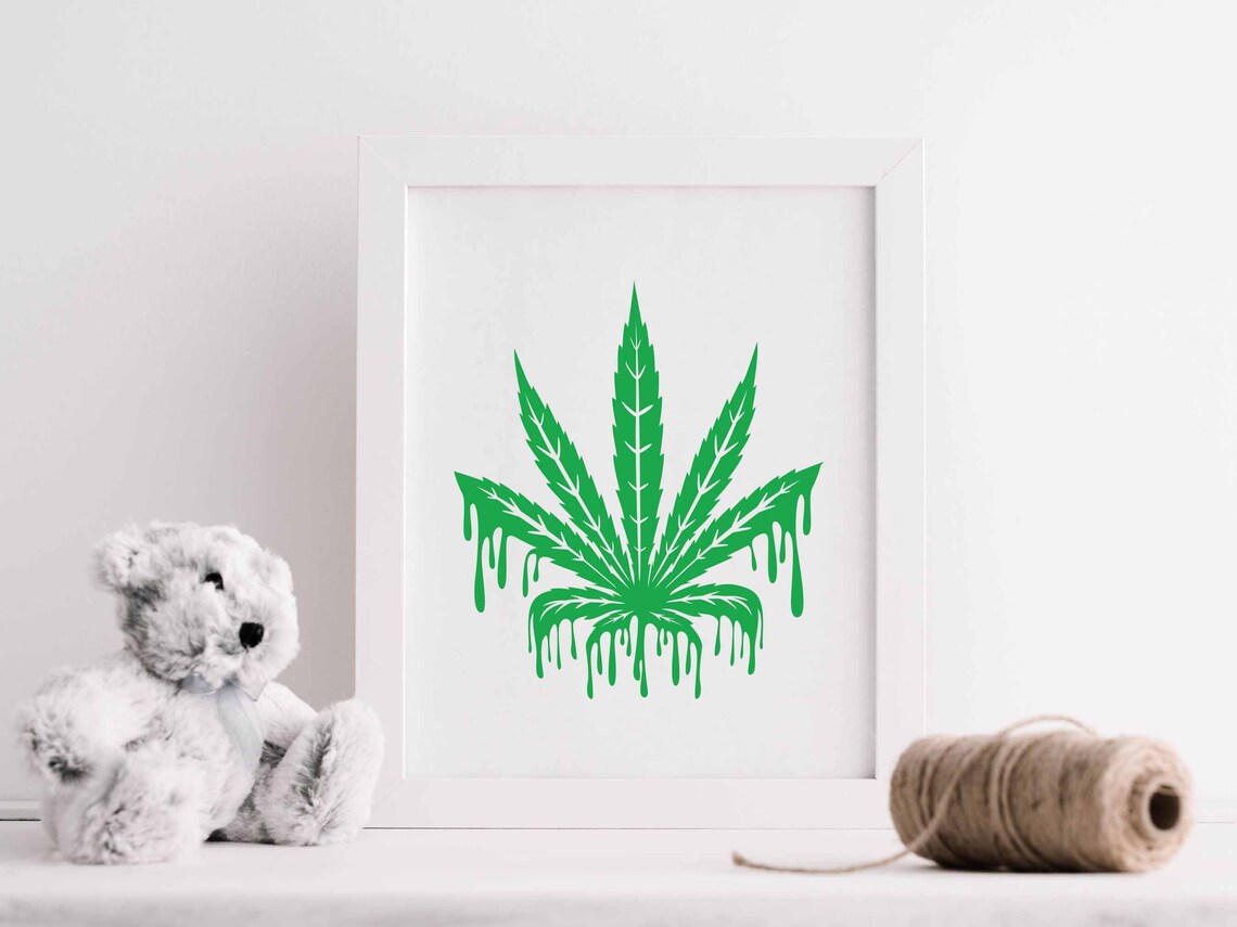 Dripping Leaf Svg Cannabis Svg Weed Leaf Svg Cannabis Leaf - Etsy