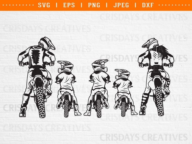 Motocross Family Svg Family Svg Family of Five Svg Dadlife - Etsy