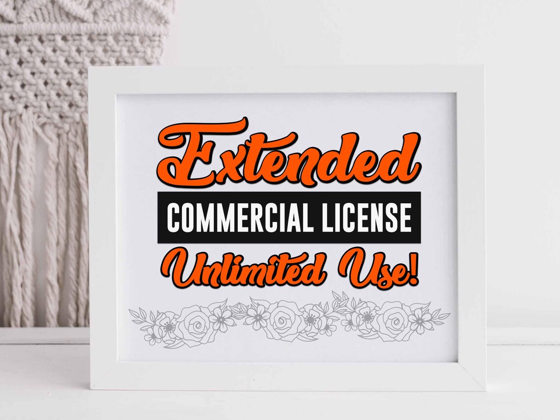 Extended License Commercial Use - Unlimited Usage, One Time Payment for ...