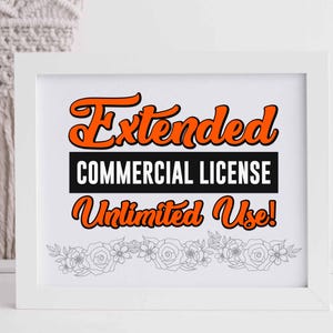 Extended License Commercial Use Unlimited Usage, One Time Payment for ...