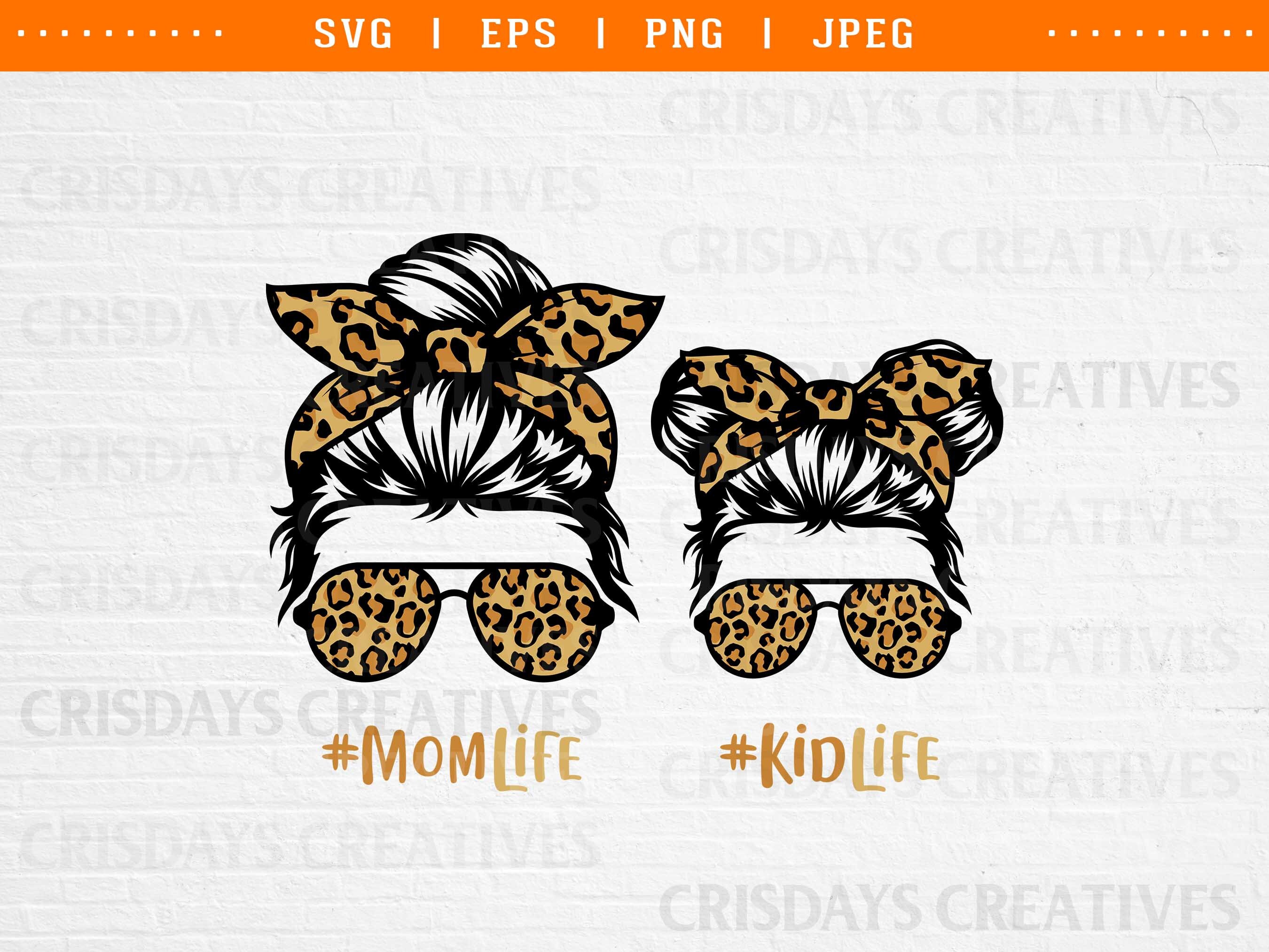 Mom Life Leopard Png Momlife Svg Mom and Daughter Svg - Etsy