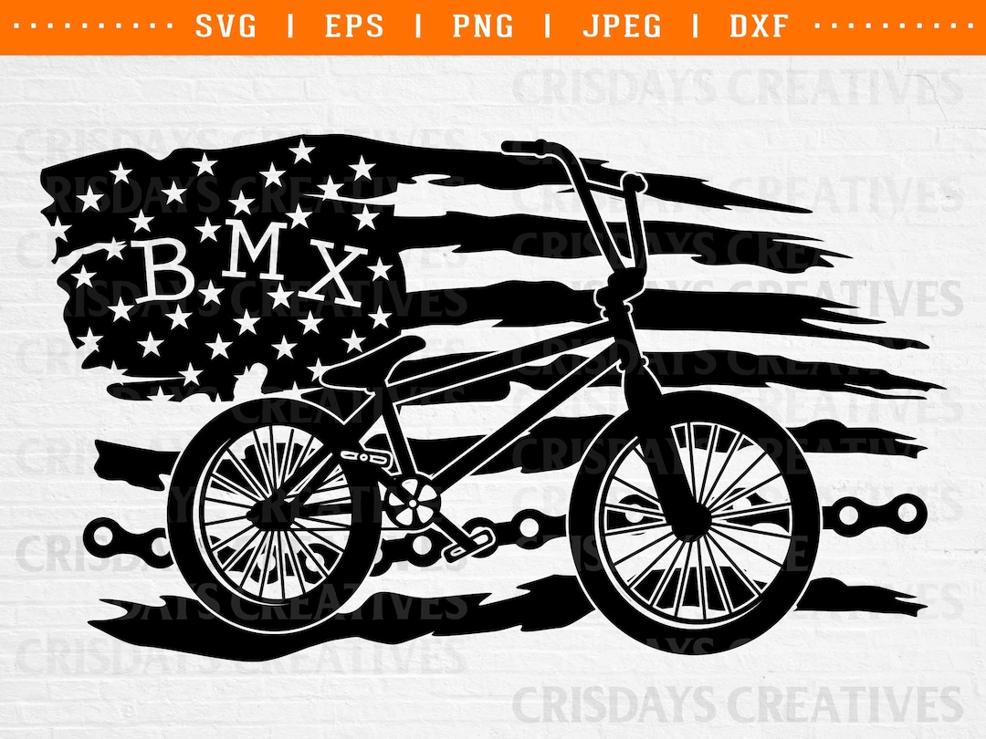 Bmx Svg, Bmx Bike Svg, Us Flag Bmx Bike Svg, Bmx Us Flag Svg, Flag Bmx ...