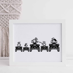 Atv Family Svg, Atv Svg, Father and Kids Svg, Family Svg, Family Atv ...