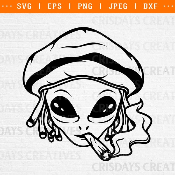 Rasta Alien Svg - Etsy