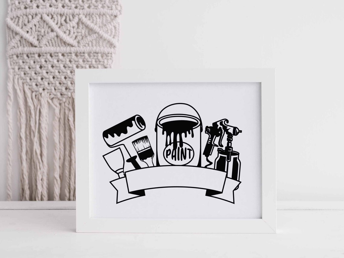 Painting Tools Svg Wall Painting Tools Svg Paint Brush Svg - Etsy