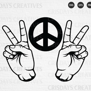 Peace Hand Sign SVG Peace Hand SVG Peace Sign Svg Cute | Etsy