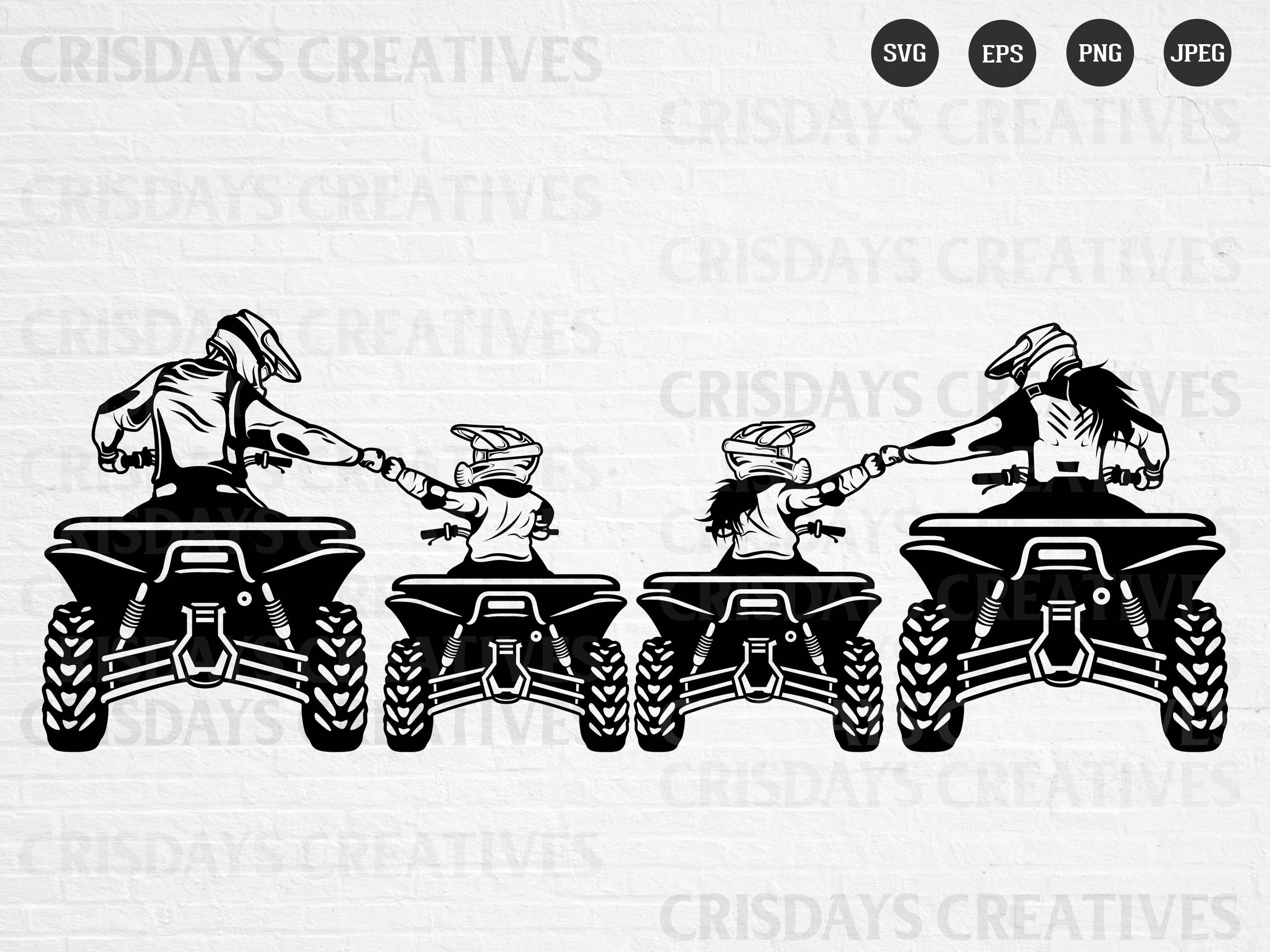 Family Love ATV Svg ATV Svg Father Kids Mom ATV Svg - Etsy