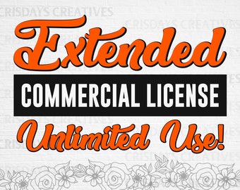 Extended License Commercial Use - Unlimited Usage, One Time Payment for ...