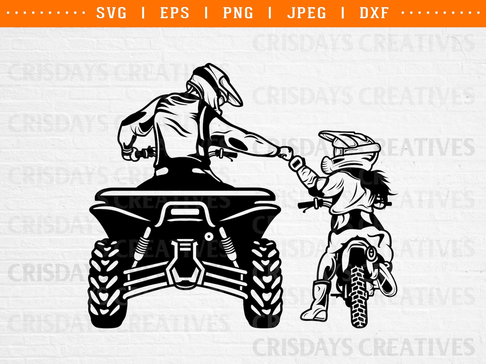 Dad Atv's Svg ATV Svg Father and Daughter Svg Dadlife - Etsy