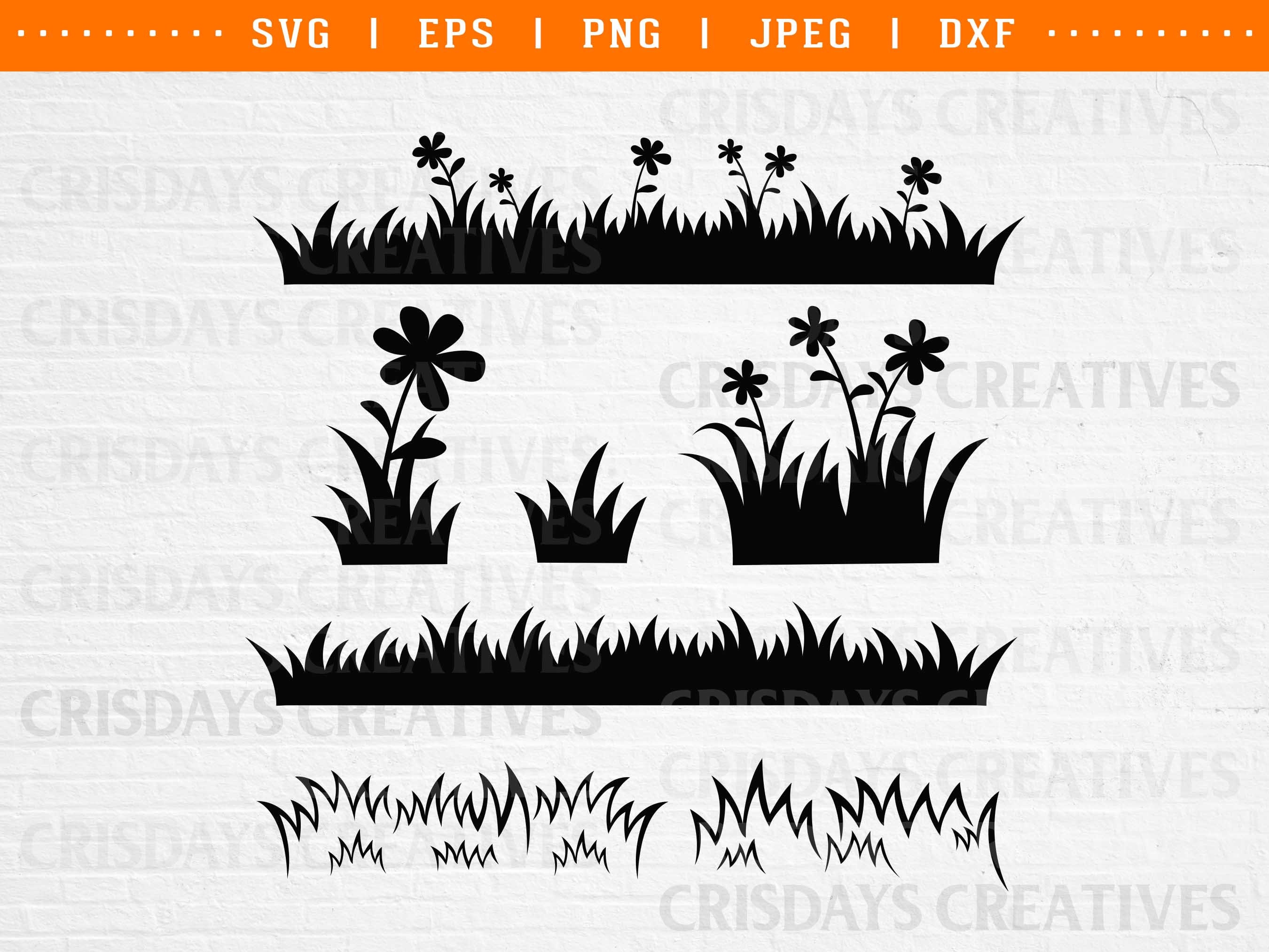 Grass Bundle Svg, Grass Clipart, Grass Template, Grass Cutfile, Grass ...