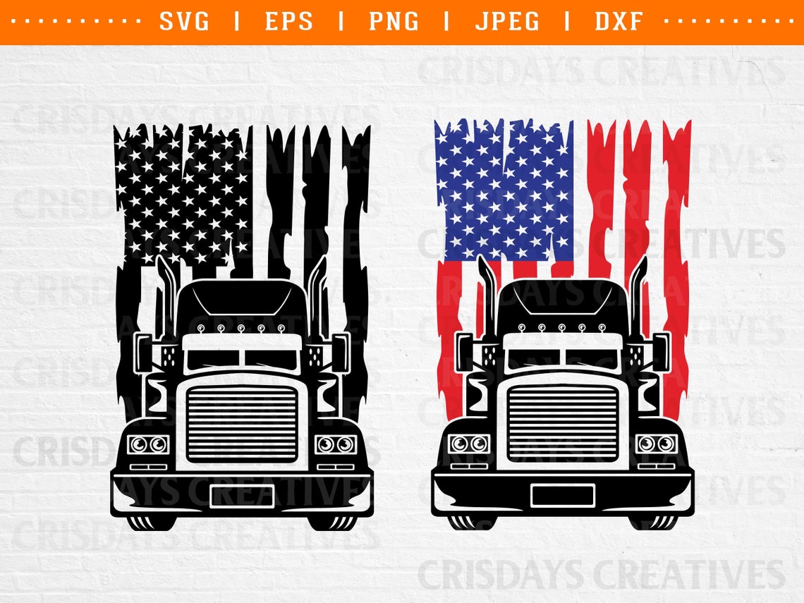 Trucker Svg Big Truck Svg US Trucker Svg US Truck Svg - Etsy