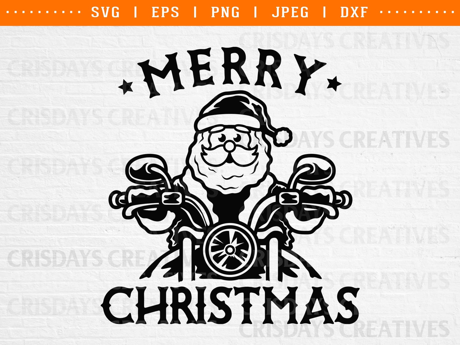 Santa on a Bike Svg, Cute Funny Christmas Svg, Cool Santa Claus Riding ...