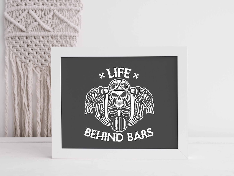 Life Behind Bars Svg Skeleton Motorcycle Rider Svg - Etsy