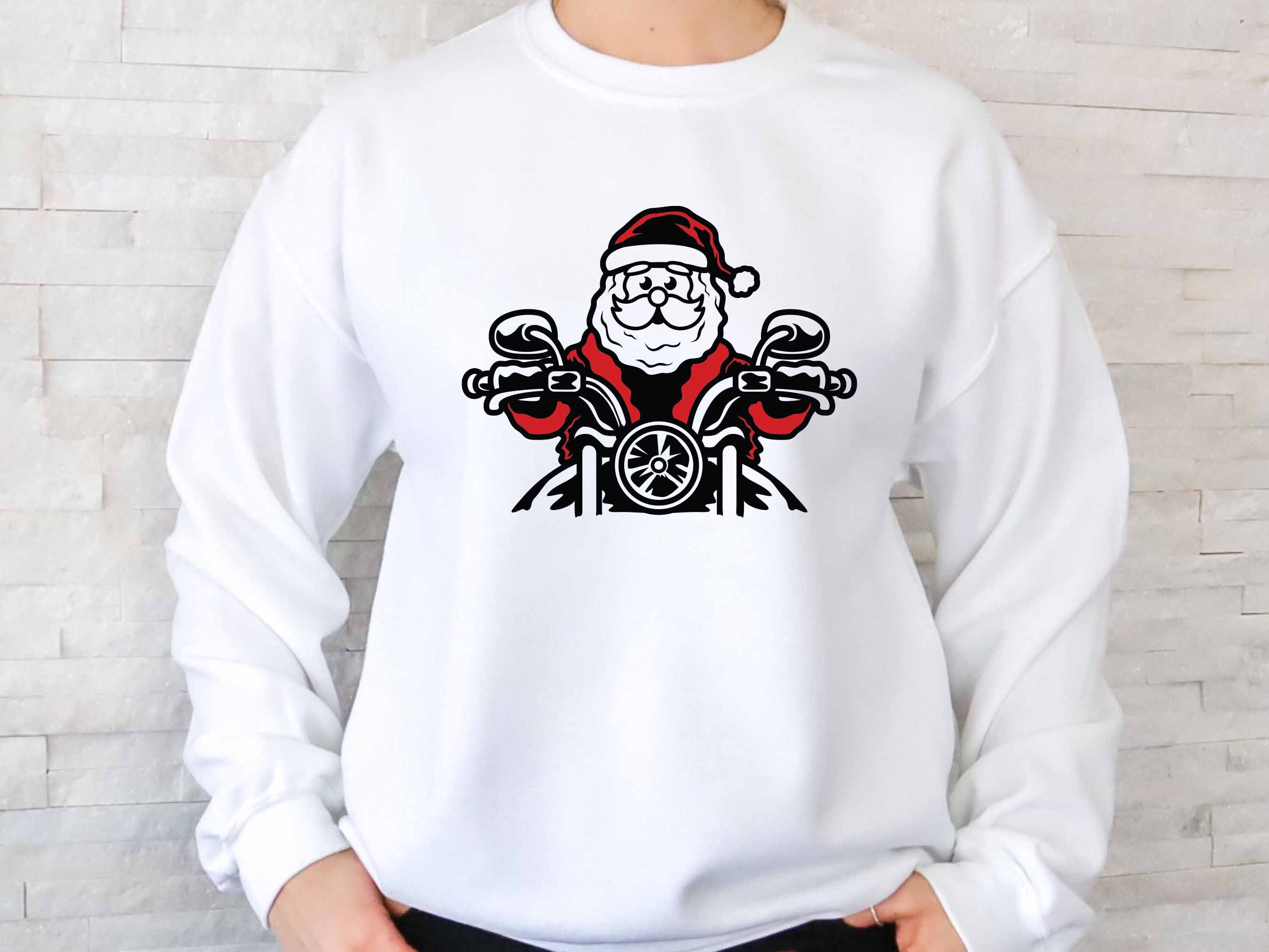 Santa on a Bike Svg Cute Funny Christmas Svg Cool Santa - Etsy