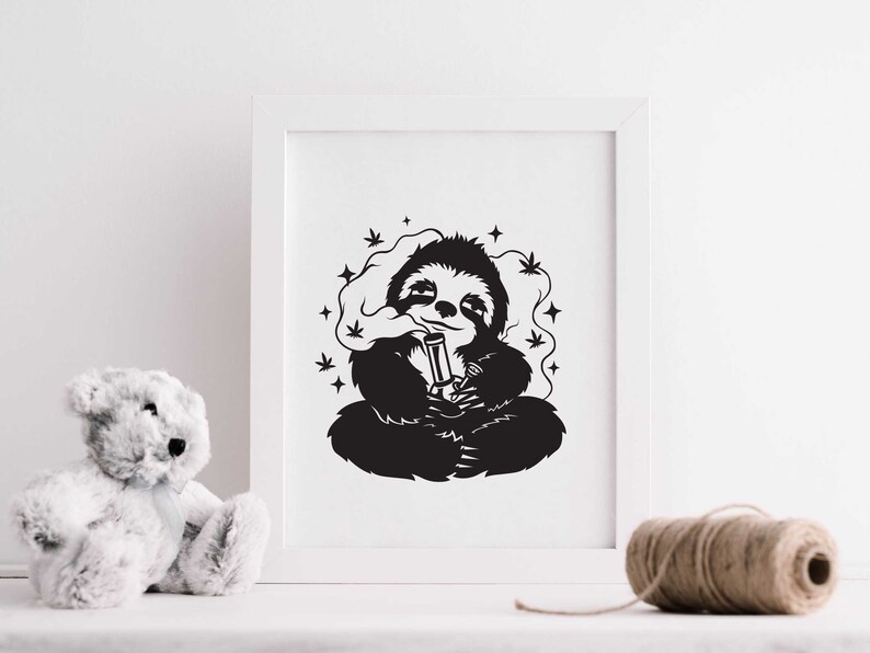 Sloth Smoking Png Sloth Png Sloth Weed Bong Png Sloth - Etsy