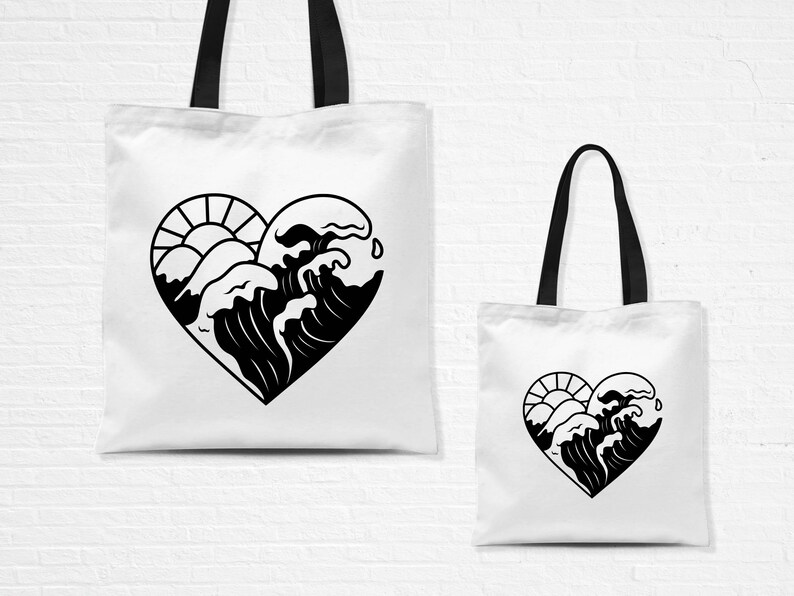 Heart Waves Svg Heart Wave Art Wave Art Png Love Waves Svg | Etsy