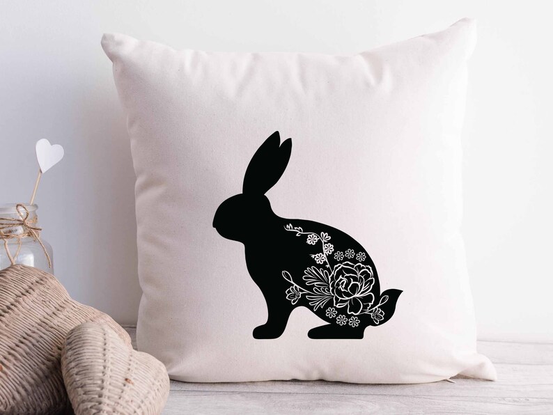 Bunny Svg Floral Bunny Svg Cute Bunny Svg Design Bunny Room - Etsy