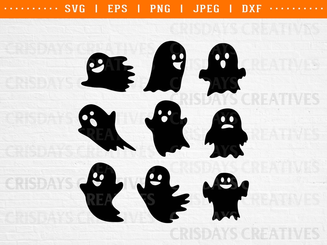 Halloween Bundle Svg| Ghost Svg| Cute Ghost Svg | Halloween Svg| Spooky ...
