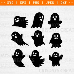 Halloween Bundle Svg| Ghost Svg| Cute Ghost Svg | Halloween Svg| Spooky ...