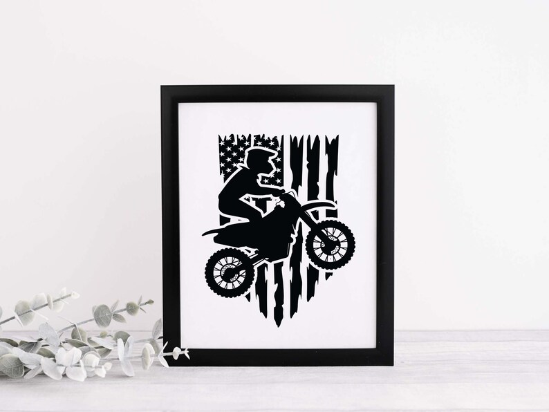 US Motocross Svg Motocrossing USA Flag Moto Crosser Svg - Etsy