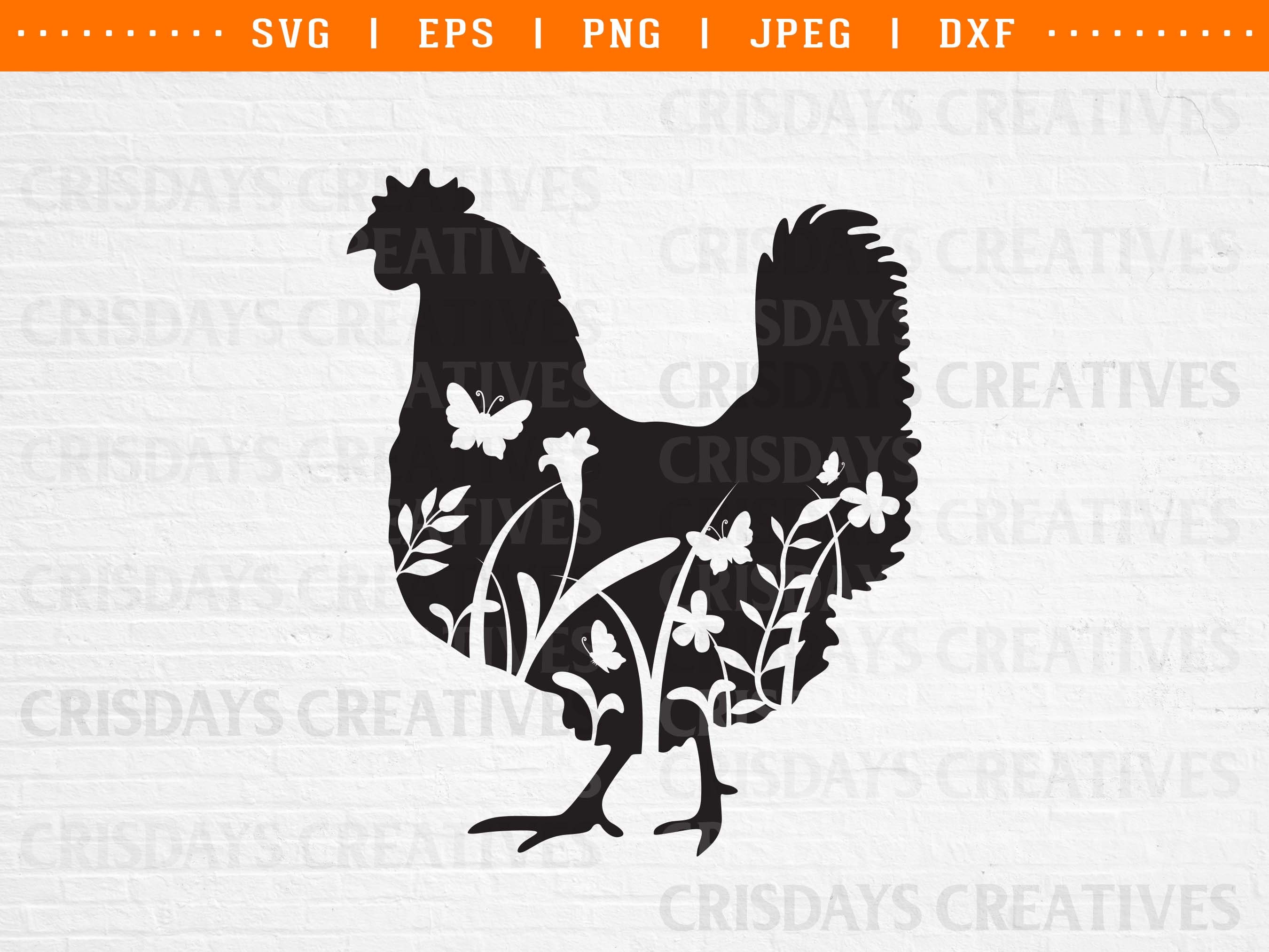 Pollo floral svg pollo svg gallina svg granja de pollos - Etsy México