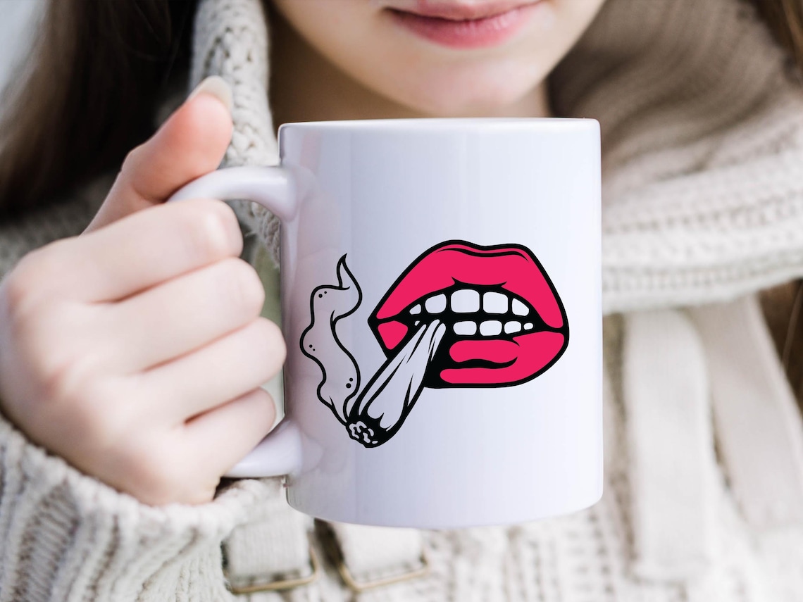Smoking Lips Svg Cannabis svg Lips Svg Cannabis Tshirt | Etsy