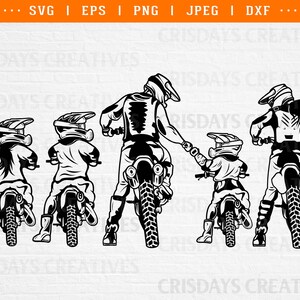 Family Motocross Svg| Motocross Svg| Motocross Family of Five Svg ...