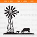 Farm Svg, Farming Svg, Cattle Svg, Farm Scene Svg, Cattle and Windmill ...