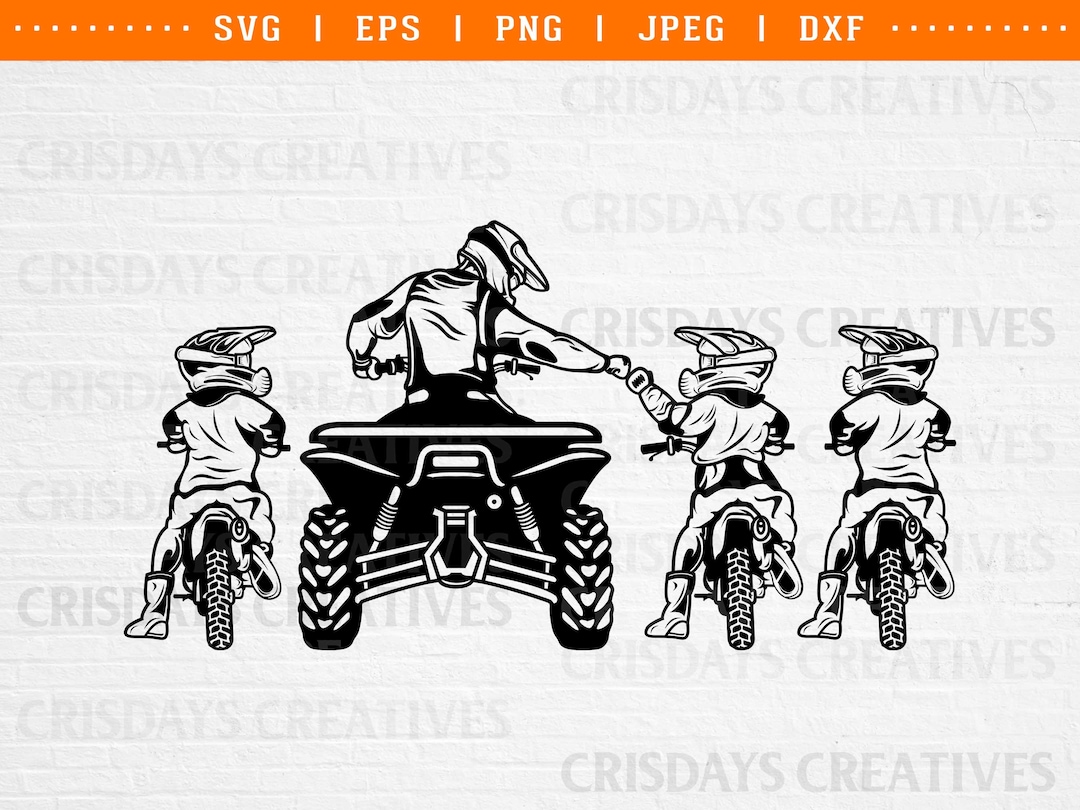 Dadlife Kidlife SVG| Dad Quad and Kids Motocross SVG| Motocross Svg ...