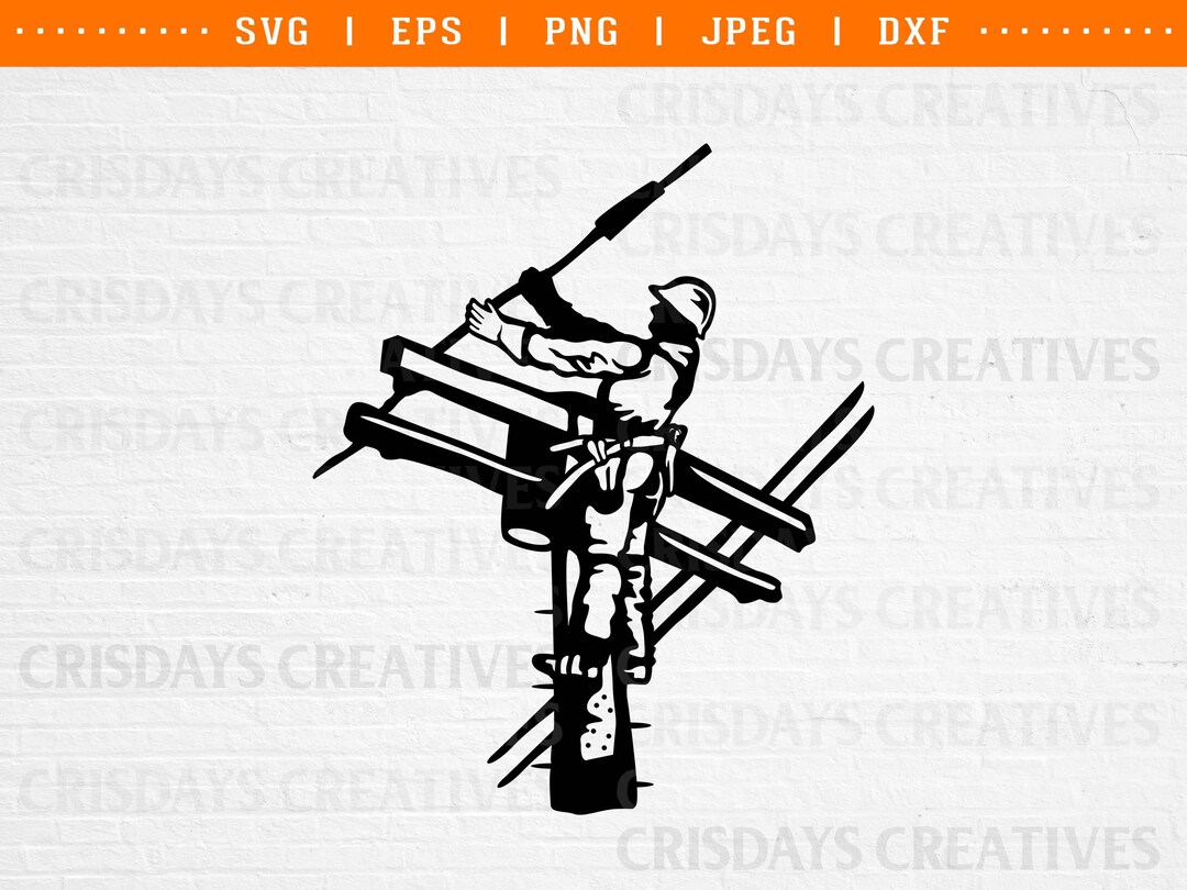 Line Man Svg Power Line Man Svg Electrician Svg Line Worker Svg ...